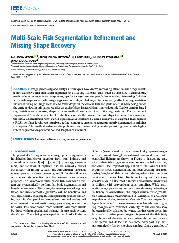 (PDF) Multi-Scale Fish Segmentation Refinement and Missing Shape Recovery