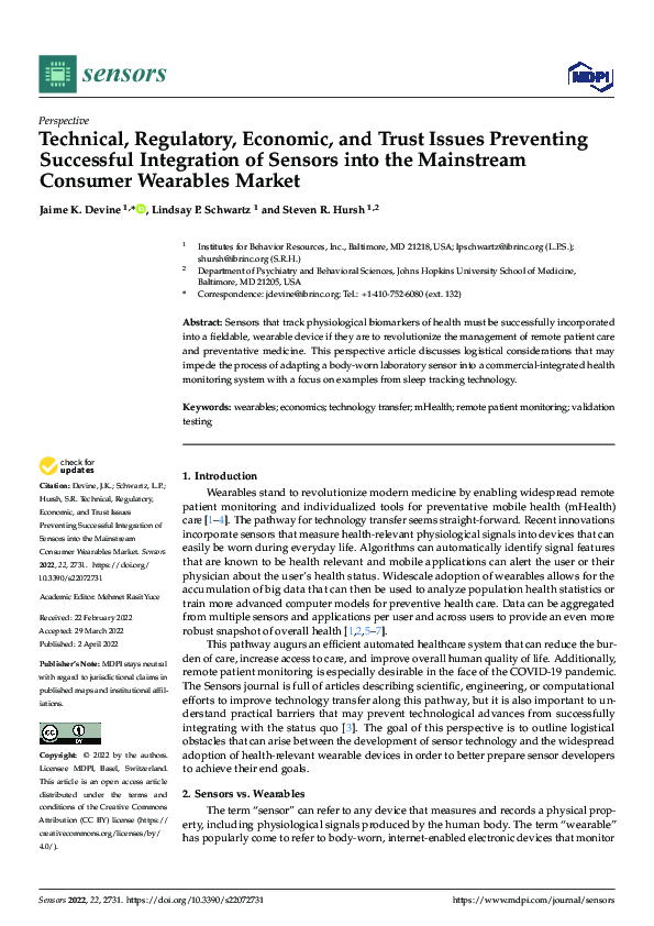 (PDF) Technical, Regulatory, Economic, and Trust Issues Preventing ...