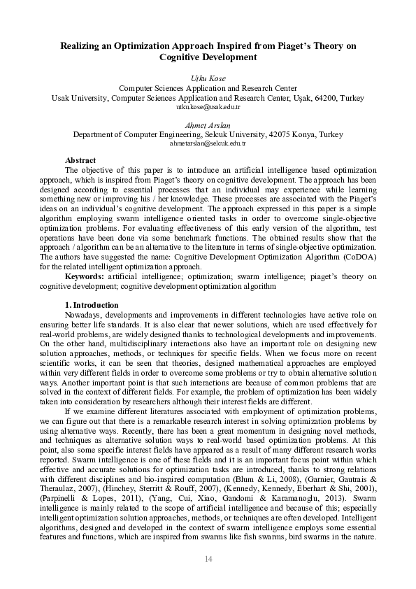 (PDF) BRAIN Journal - Realizing an Optimization Approach Inspired from ...