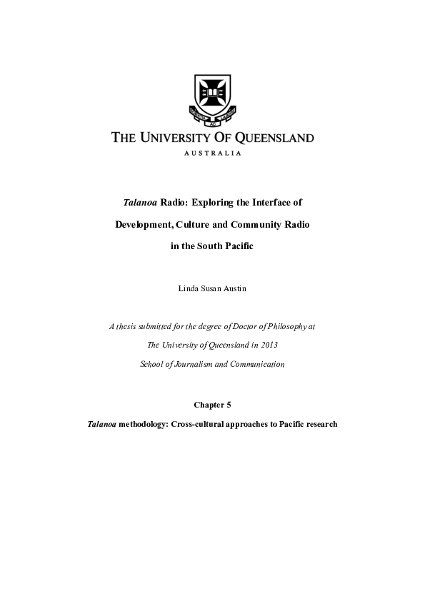 (PDF) Ch 5. Talanoa methodology.cross cultural approaches to Pacific ...