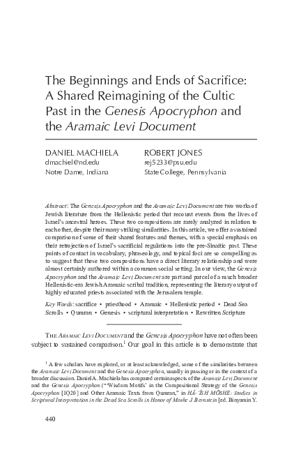 (PDF) The Beginnings and Ends of Sacrifice: A Shared Reimagining of the ...