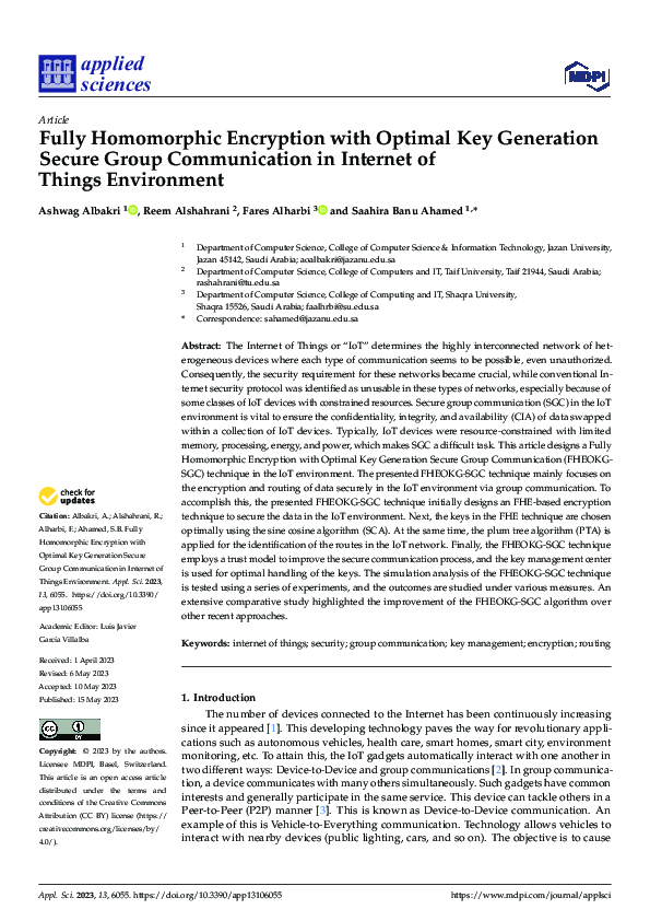 (PDF) Fully Homomorphic Encryption with Optimal Key Generation Secure Group Communication in ...