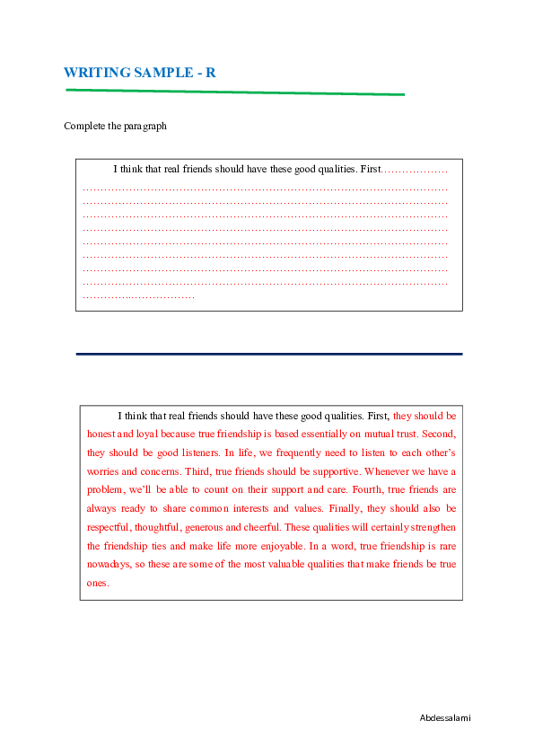 (PDF) Writing Sample - R