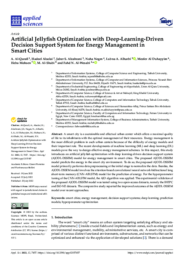 (PDF) Artificial Jellyfish Optimization with Deep-Learning-Driven Decision Support System for ...