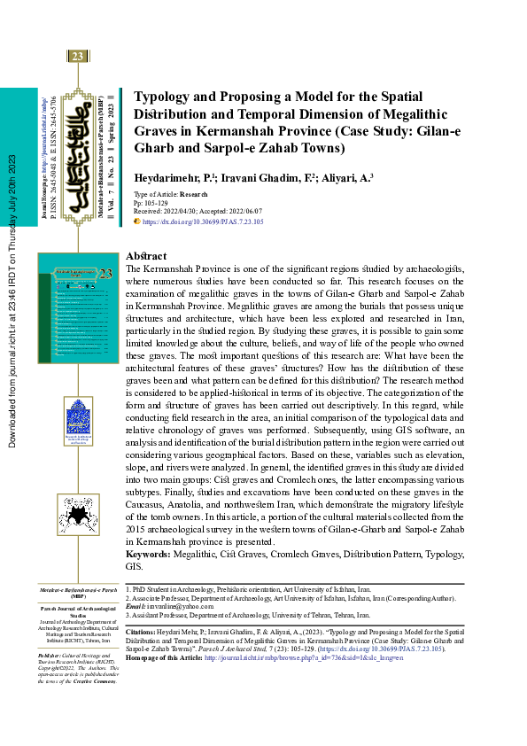 (PDF) Motaleat-e Bastanshenasi-e Parseh