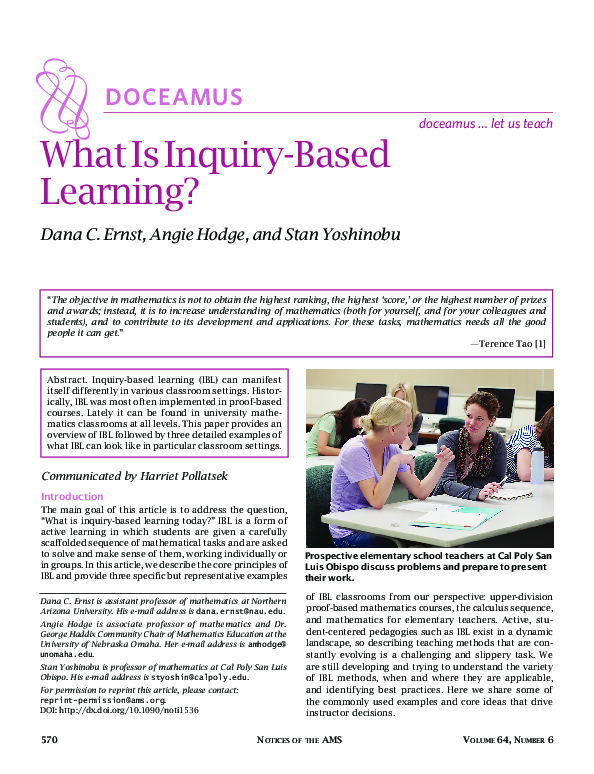 (PDF) What Is Inquiry-Based Learning?
