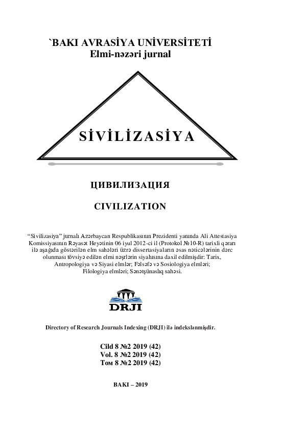 (PDF) `BAKI AVRASİВA UNİVERSİTETİ Elmi-nəzəri jurnal SİVİLİZASİYA ...