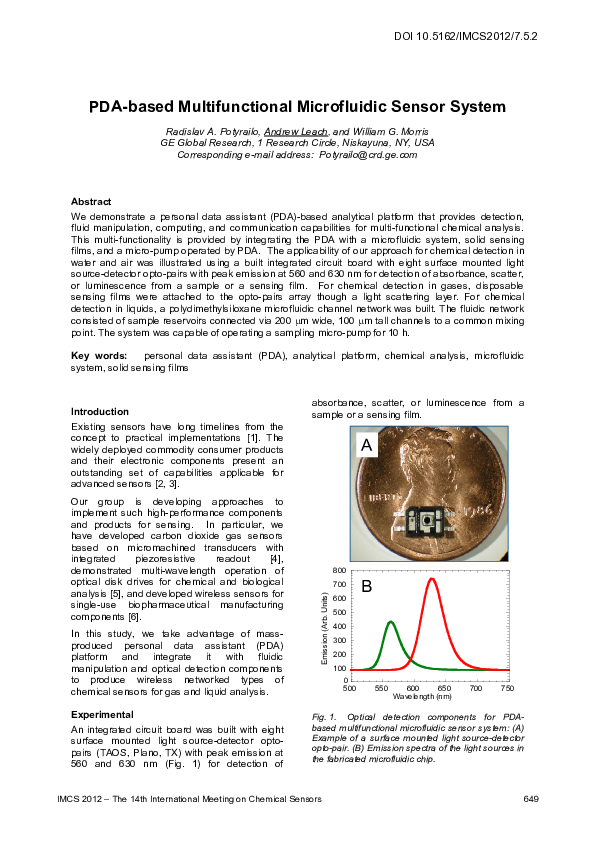 (PDF) 7.5.2 PDA-based Multifunctional Microfluidic Sensor System ...