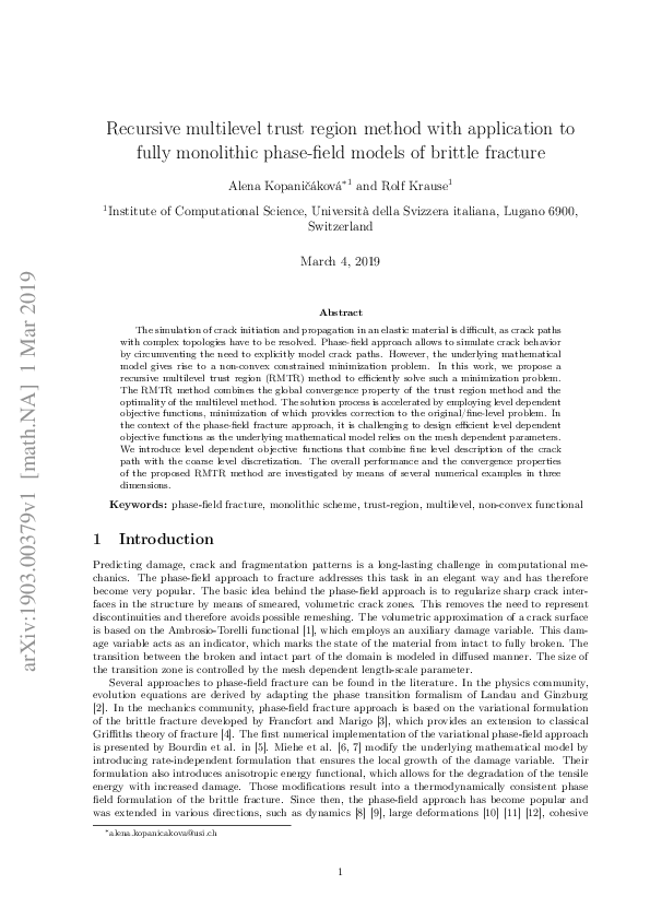 (PDF) A recursive multilevel trust region method with application to ...