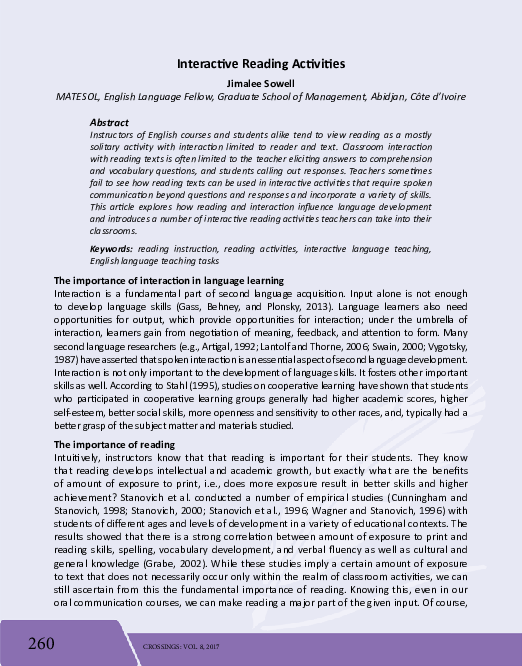 (PDF) Interactive Reading Activities