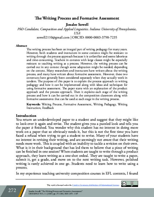 (PDF) The Writing Process and Formative Assessment