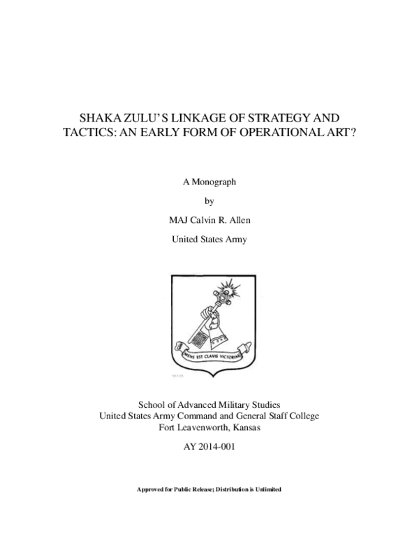 (PDF) Operational Art? Approved by