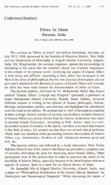 (PDF) Ethics In Islam