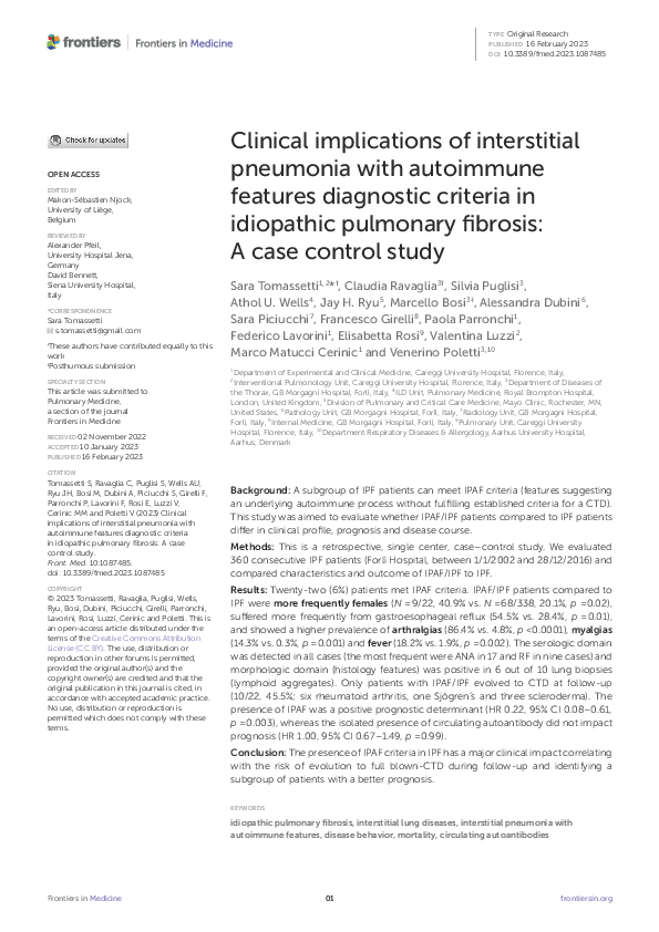 (PDF) Clinical implications of interstitial pneumonia with autoimmune ...