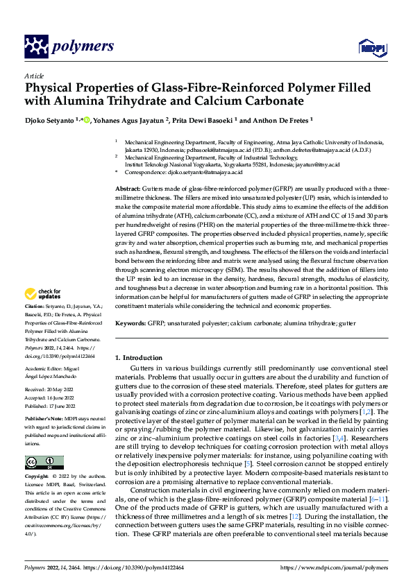 (PDF) Physical Properties of Glass-Fibre-Reinforced Polymer Filled with ...