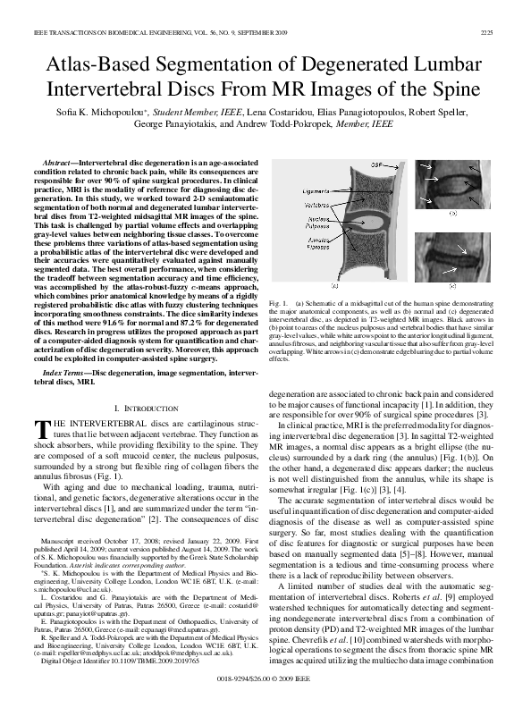 (PDF) Atlas-Based Segmentation of Degenerated Lumbar Intervertebral Discs From MR Images of the ...