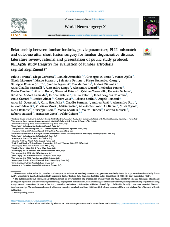 (PDF) Relationship between lumbar lordosis, pelvic parameters, PI-LL ...