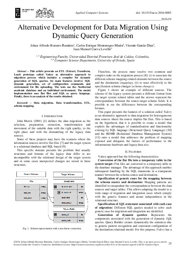 Pdf Alternative Development For Data Migration Using Dynamic Query Generation Carlos Enrique 1258