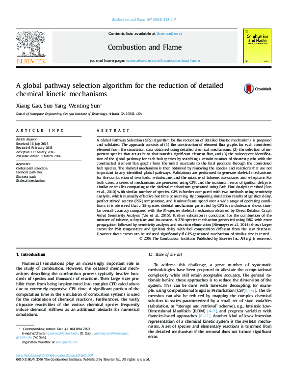 Pdf A Global Pathway Selection Algorithm For The Reduction Of