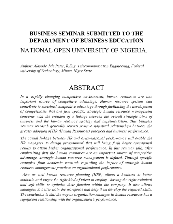 (DOC) NATIONAL OPEN UNIVERSITY OF NIGERIA