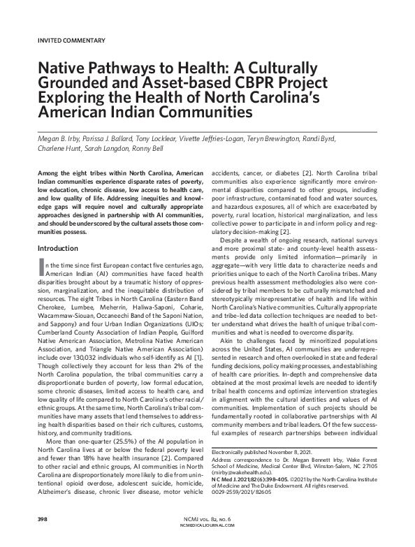 (PDF) Native Pathways to Health: A Culturally Grounded and Asset-based ...