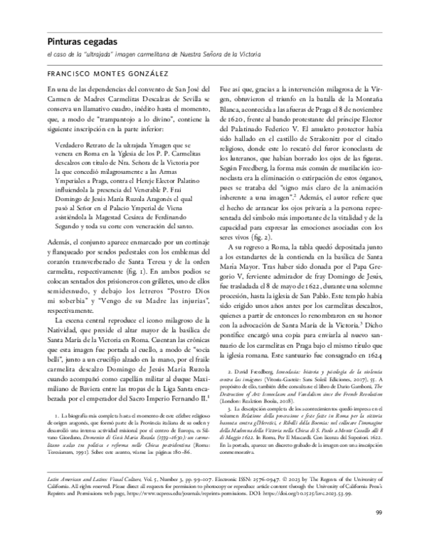 (PDF) "Pinturas cegadas: El caso de la "ultrajada" imagen carmelitana ...