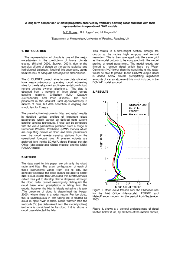 (PDF) A long term comparison of cloud properties observed by vertically pointing radar and lidar ...