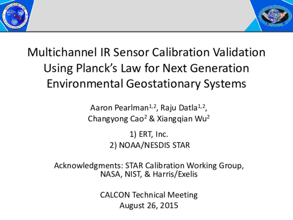 (PDF) Multichannel IR Sensor Calibration Validation Using Planck’s Law ...