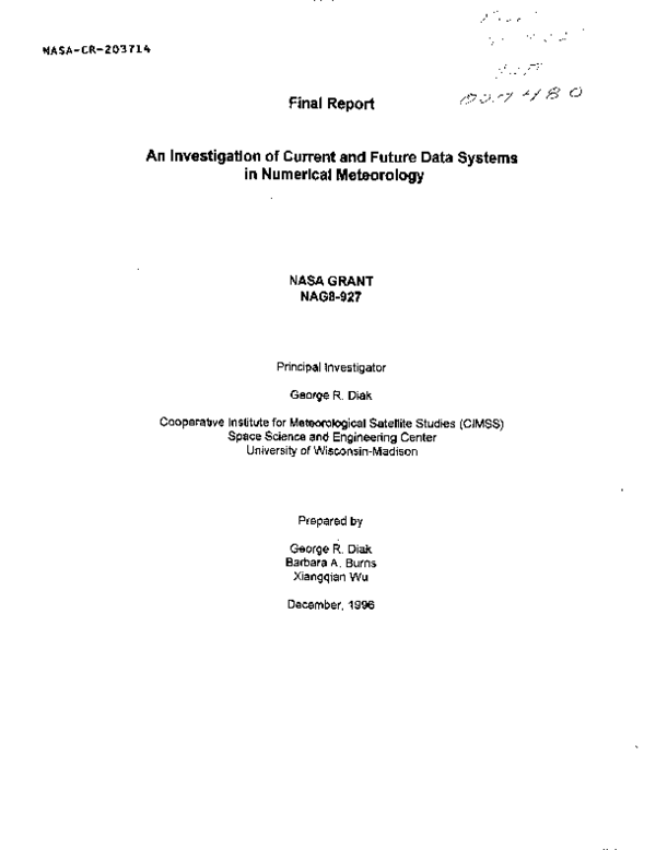 (PDF) An Investigation of Current and Future Data Systems in Numerical ...