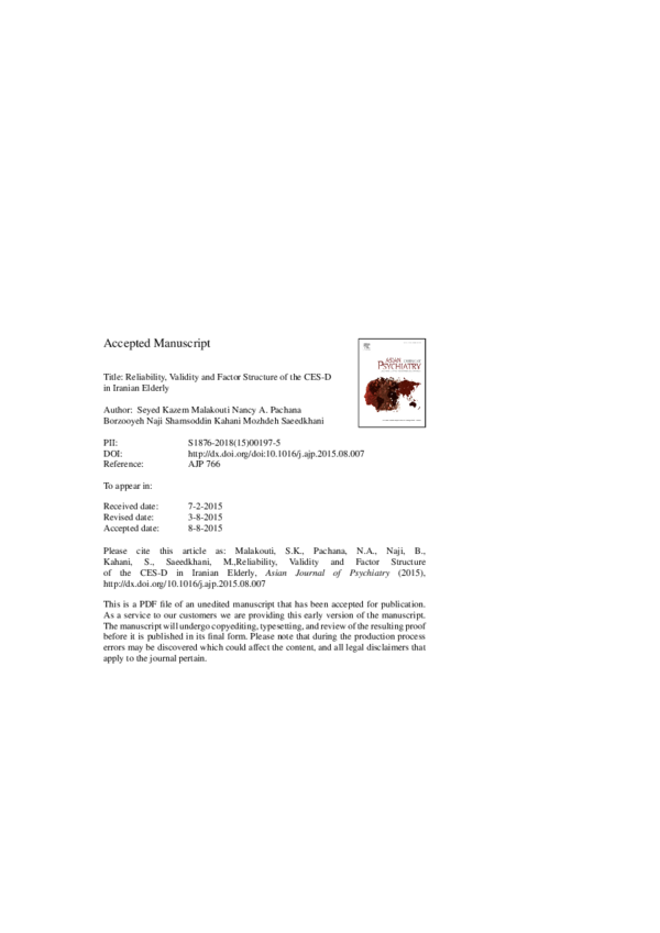 (PDF) Reliability, Validity, and Factor Structure of the Creative ...