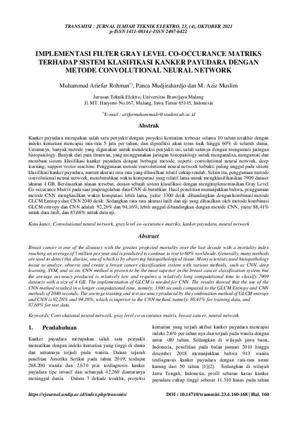 (PDF) Implementasi Filter Gray Level Co-Occurance Matriks Terhadap ...