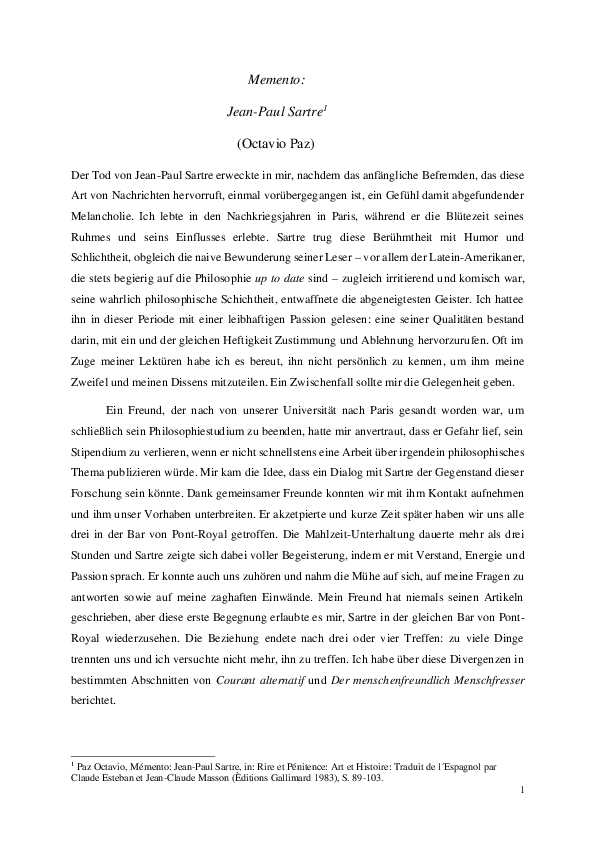 (PDF) Memento Octavio Paz
