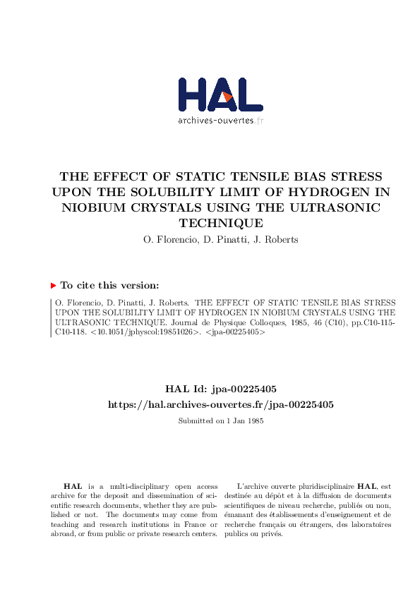 (PDF) The Effect of Static Tensile Bias Stress Upon the Solubility ...