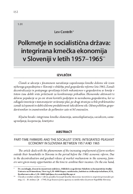 (PDF) Polkmetje in socialistična država | Lev Centrih - Academia.edu