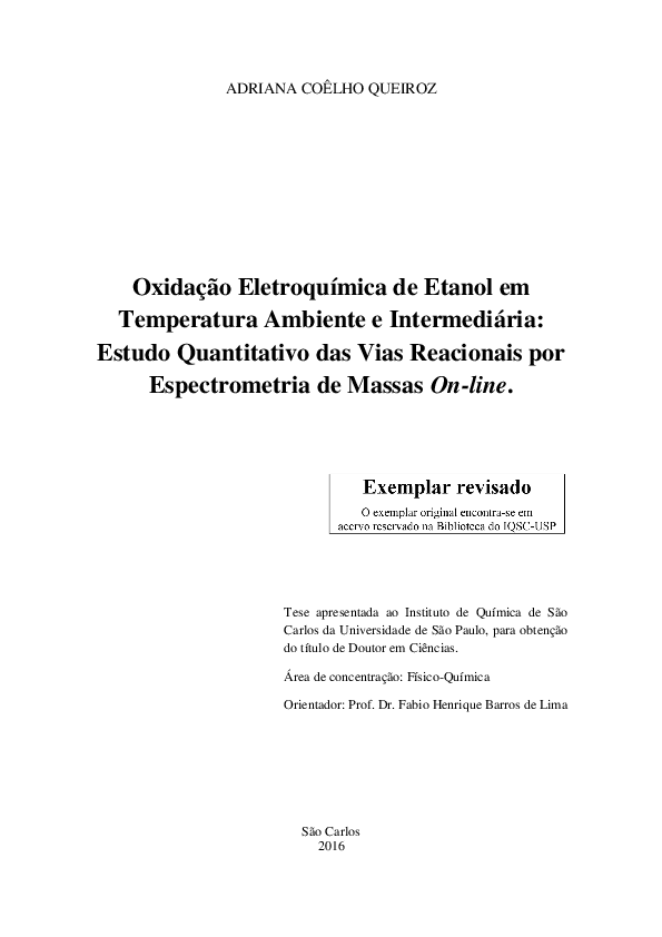 (PDF) Oxidação eletroquímica de etanol em temperatura ambiente e ...