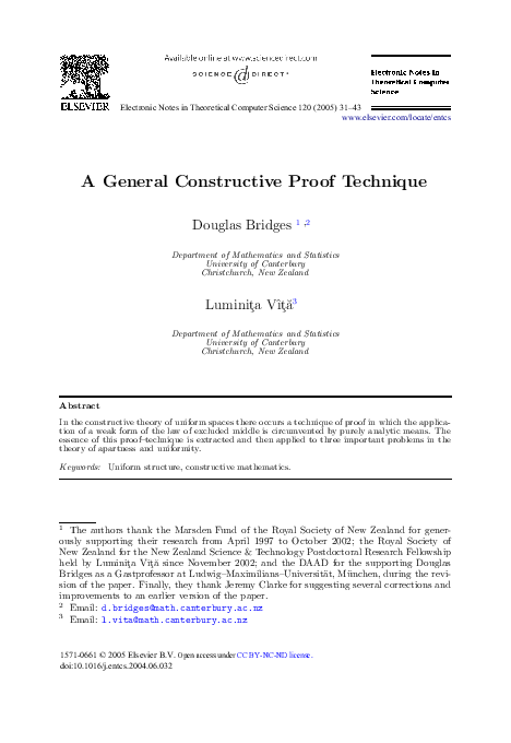 (PDF) A General Constructive Proof Technique | Douglas Bridges - Academia.edu