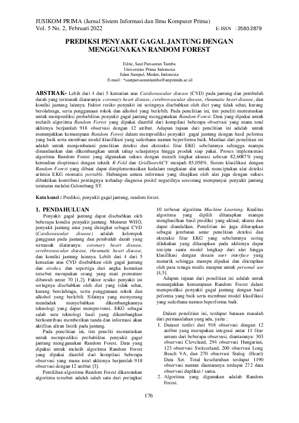 (PDF) Prediksi Penyakit Gagal Jantung Dengan Menggunakan Random Forest ...