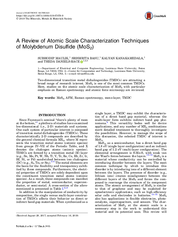 (PDF) A Review of Atomic Scale Characterization Techniques of ...