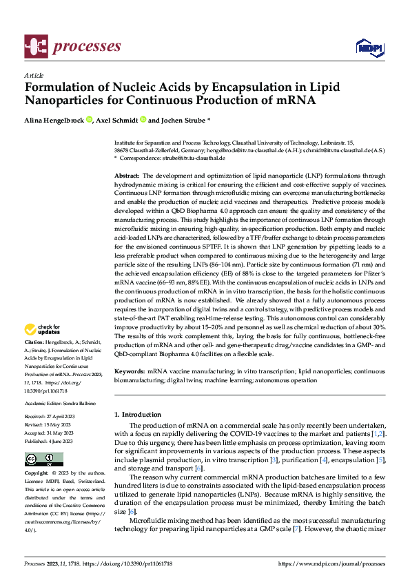 (PDF) Formulation of Nucleic Acids by Encapsulation in Lipid ...