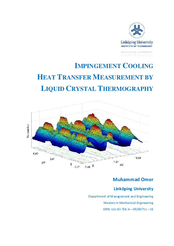(PDF) Impingement Cooling Heat Transfer Measurement by Liquid Crystal ...