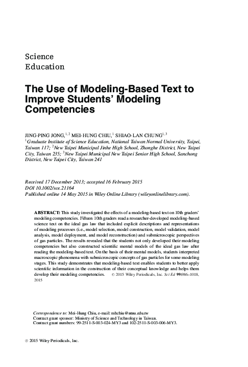(PDF) The Use of Modeling-Based Text to Improve Students' Modeling ...