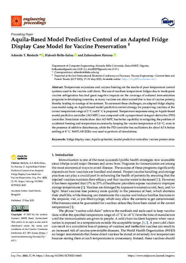 (PDF) Aquila-Based Model Predictive Control of an Adapted Fridge ...