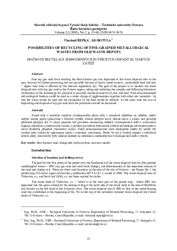 (PDF) Recycling Fine-Grained Metallurgical Waste