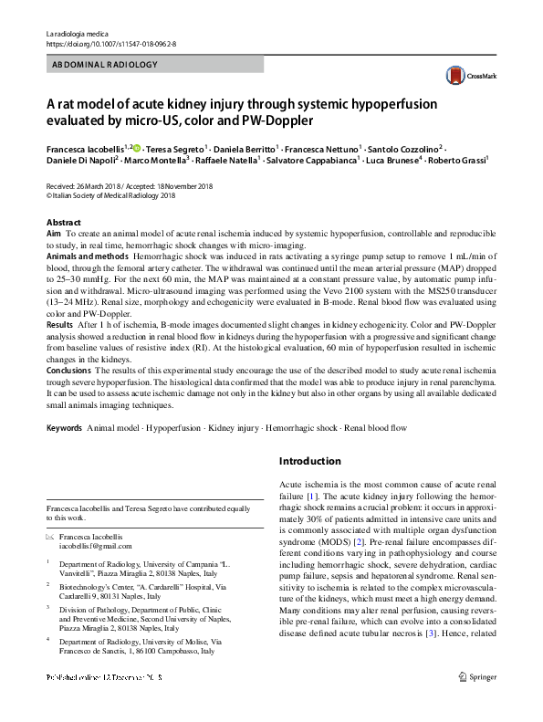 (PDF) A rat model of acute kidney injury through systemic hypoperfusion ...