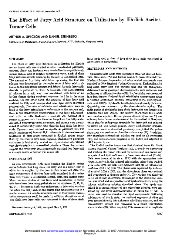 (PDF) The effect of fatty acid structure on utilization by Ehrlich ...