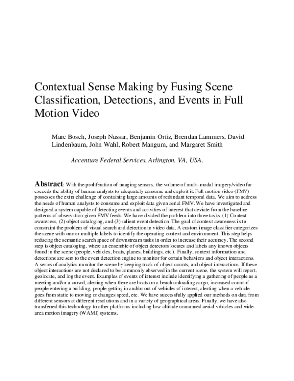 (PDF) Contextual Sense Making by Fusing Scene Classification ...