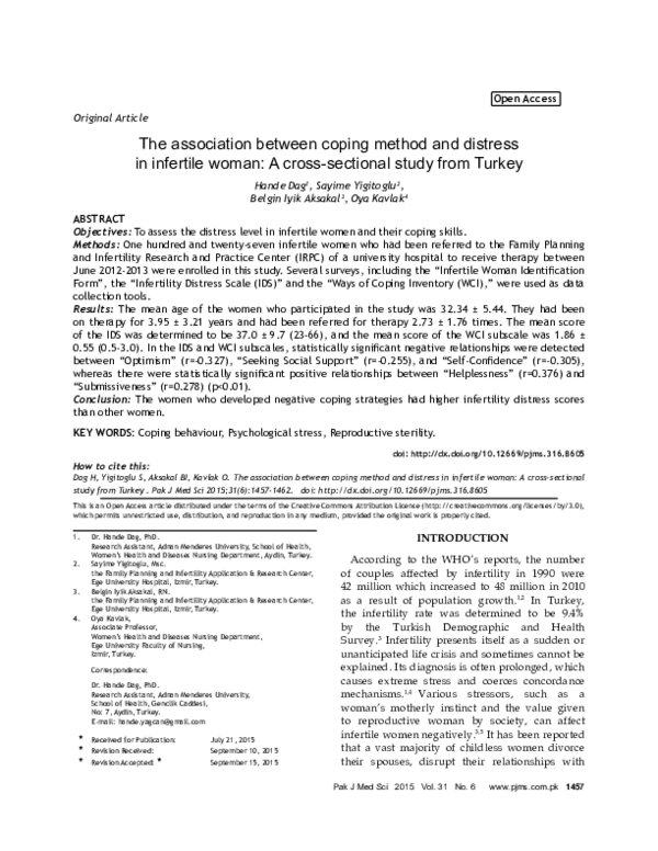 (PDF) Determining the extent of psychological affect caused by women’s ...