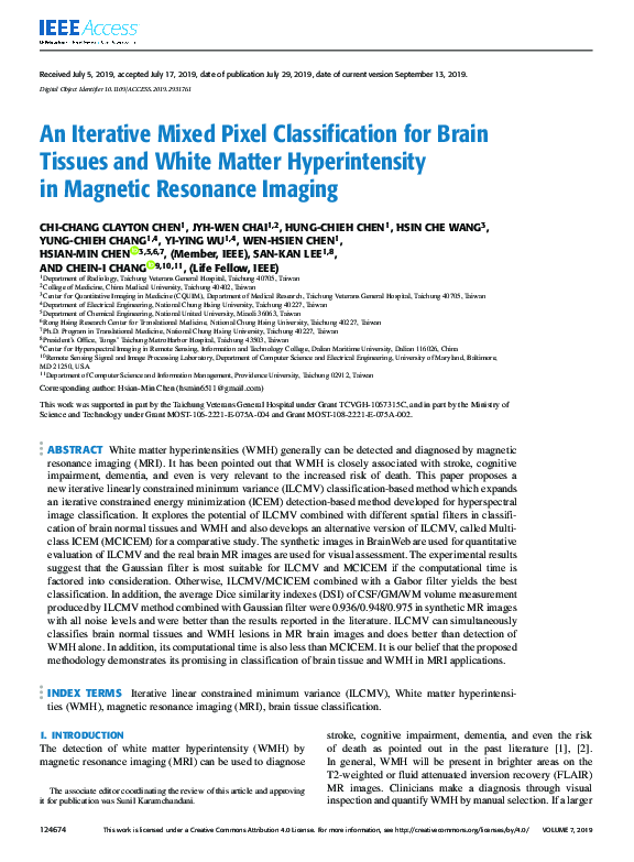 (PDF) An Iterative Mixed Pixel Classification for Brain Tissues and ...