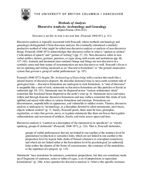 (PDF) Discursive Analysis