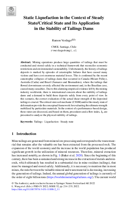 (PDF) Static Liquefaction in the Context of Steady State/Critical State ...